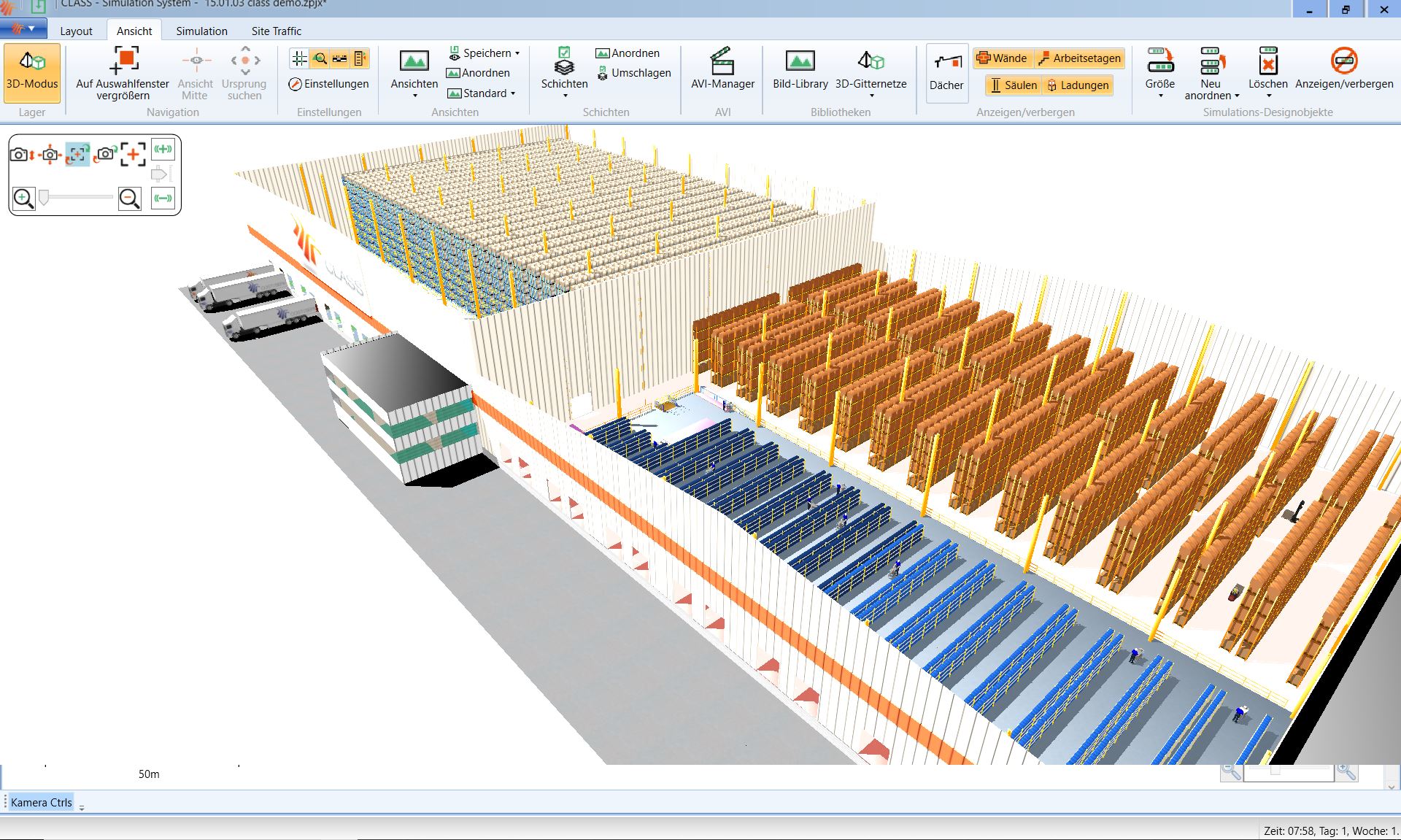 Galerie für CLAAS Videos - CLASS Warehouse Layout and Simulation